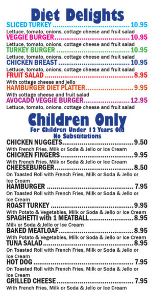 THREE BROTHERS DINER | MENU
